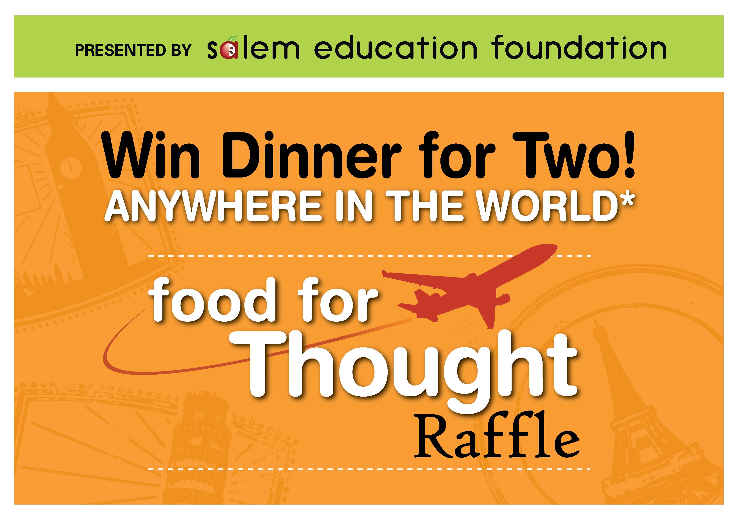 Win Dinner for Two! Anywhere in the World! | Salem Academy Charter School